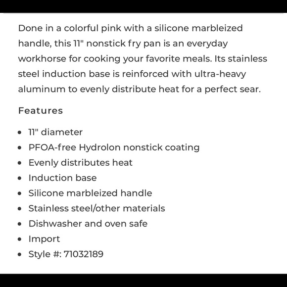 Kitchen | Pink Cook With Color 11 Frying Pan Cooking New | Poshmark